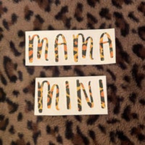 Other | Mama Mini Cheetah Print Vinyl Decals | Poshmark